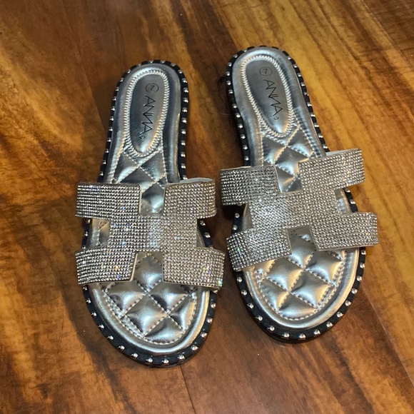 Anna | Shoes | Silver Sildes | Poshmark
